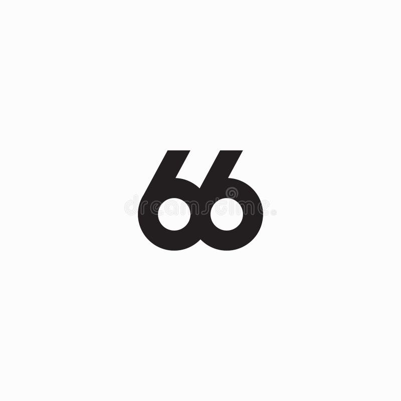 Number 66 Logo Icon Design. Letter, Number, Illustration - Vector Stock ...