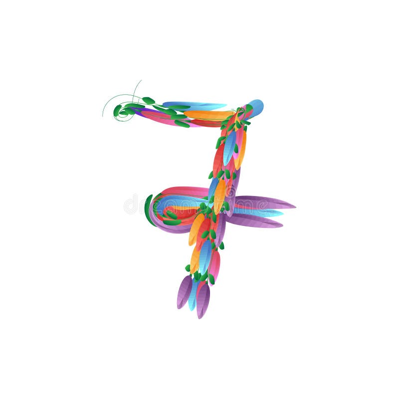 Number 7, 7 Symbol, Seventh. Seven Icon Creative Poster Design. Stock ...
