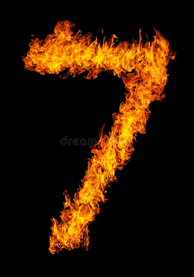 Flames Alphabet Number 7 Seven Stock Illustrations – 6 Flames Alphabet ...