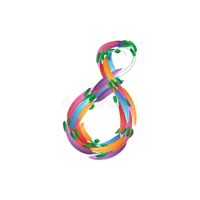 Number 8, 8 Symbol, Eighth. Eight Icon Creative Poster Design. Stock ...