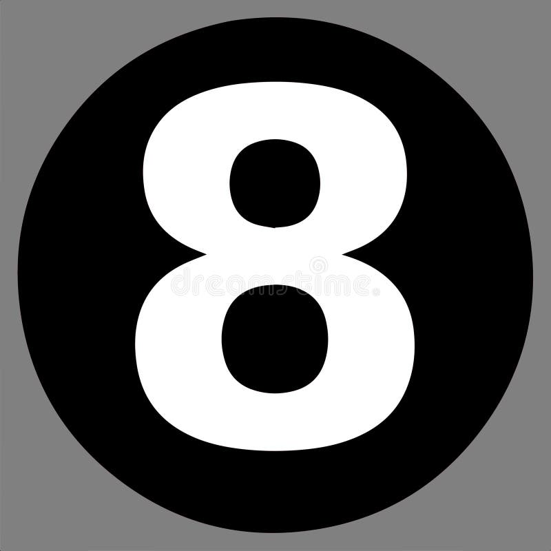 The Number 8 Big Red Dot Letters and Numbers Stock Illustration ...