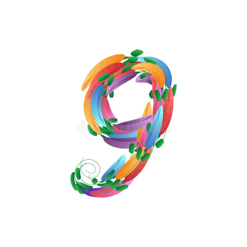 Number 9, 9 Symbol, Ninth. Nine Icon Creative Poster Design. Stock ...