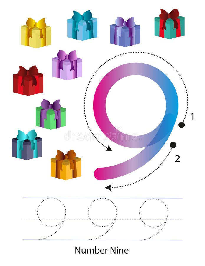 Tracing Worksheet Number Letter Stock Illustrations – 1,397 Tracing ...