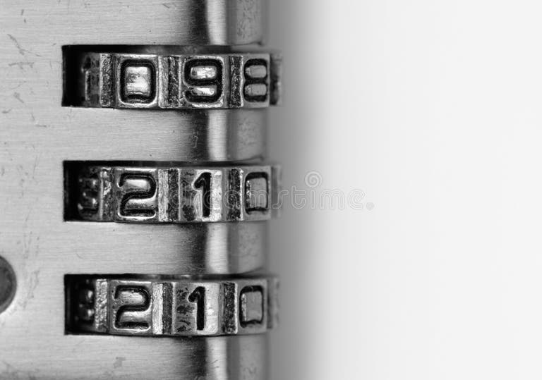 Number 911 on the lock stock photo. Image of code, steel - 8352980