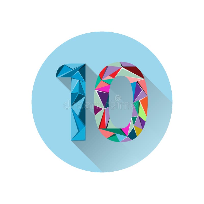 Number Abstract Triangel Modern Icon Logo Stock Vector - Illustration ...