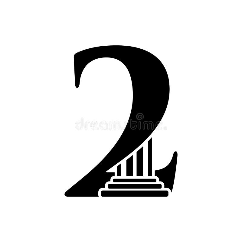 Number 2 Pillar Law Logo stock vector. Illustration of lawer - 309884988