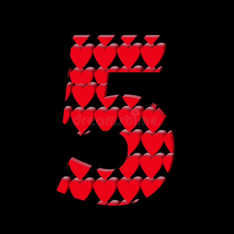 5 ,Alphabet stock illustration. Illustration of decorative - 174288442