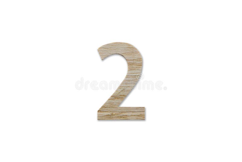 Number 2 Alphabet Made Wood Isolated White Background Stock Photos ...
