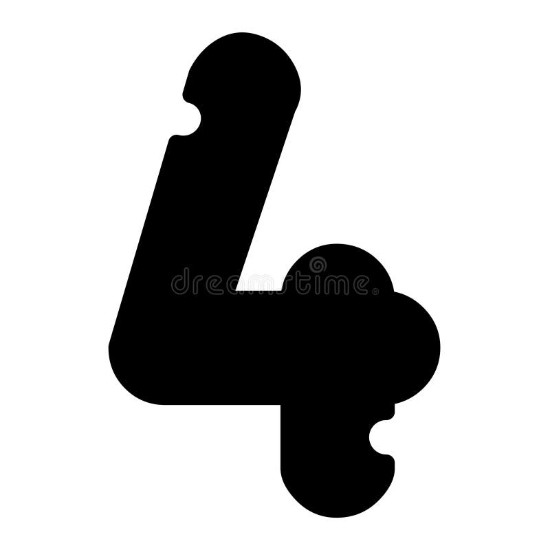 4 Number Alphabet Typeface, Graphics. Mice Cheese Font. Stock Vector ...