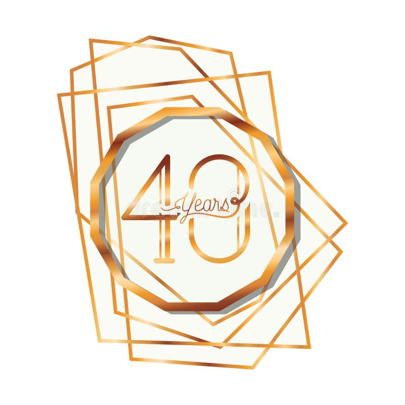 Number 40 for Anniversary Celebration Card Icon Stock Vector ...