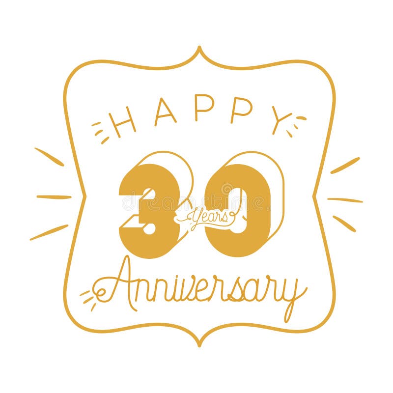 Number 30 for Anniversary Celebration Card Icon Stock Vector ...