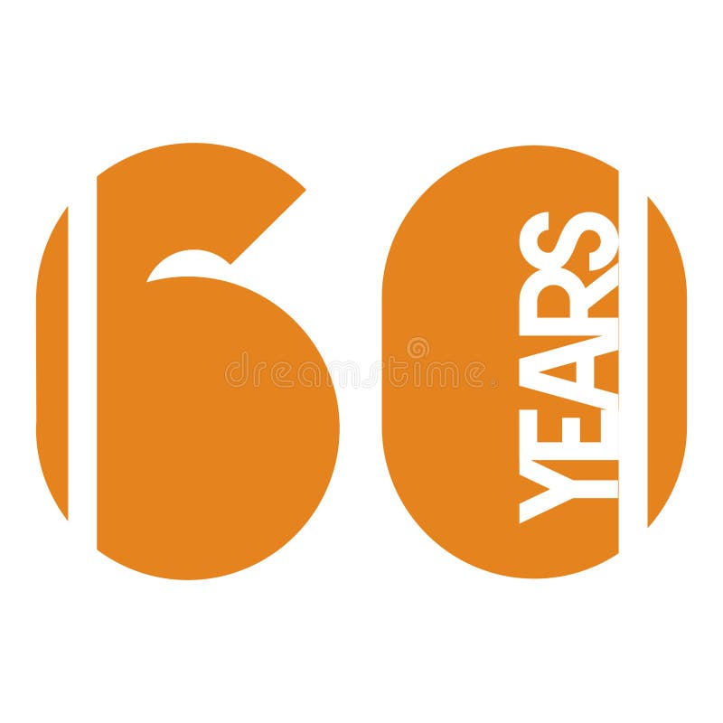 Number 60 for Anniversary Celebration Card Icon Stock Vector ...