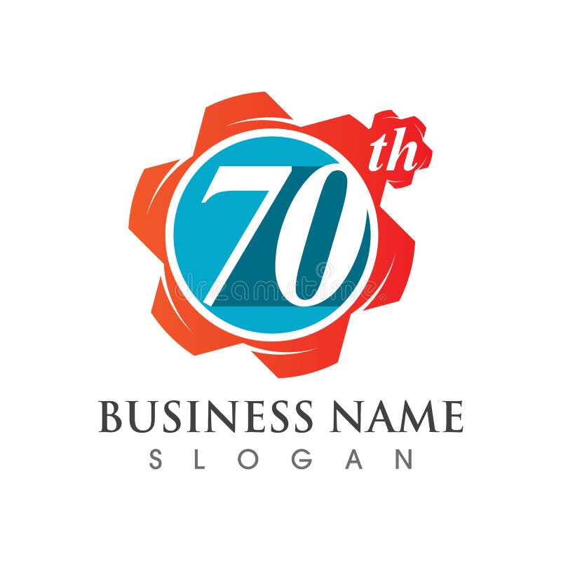 Number 70 of Anniversary Logo Template Design Stock Illustration ...