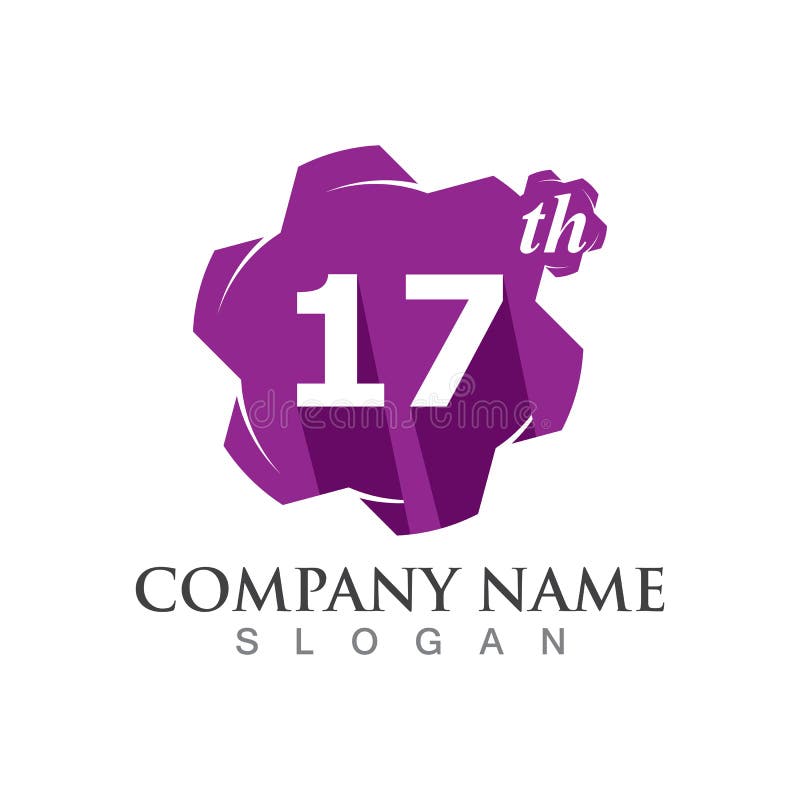 Number 17 of Anniversary Logo Template Design Stock Illustration ...