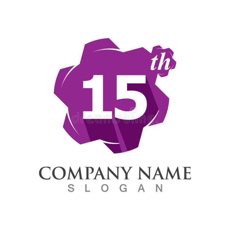 Number 15 of Anniversary Logo Template Design Stock Illustration ...