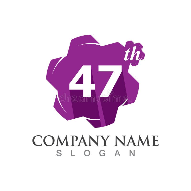 Number 47 of Anniversary Logo Template Design Stock Illustration ...