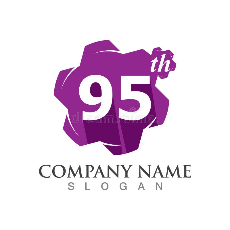 Number 95 of Anniversary Logo Template Design Stock Illustration ...