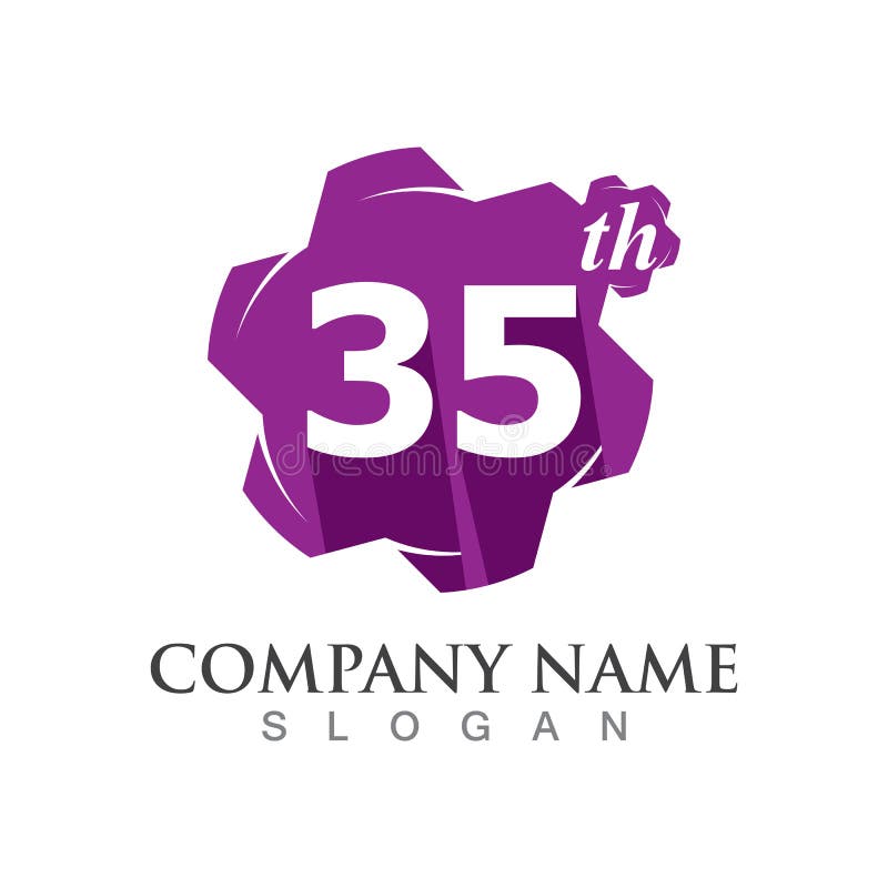 Number 35 of Anniversary Logo Template Design Stock Illustration ...
