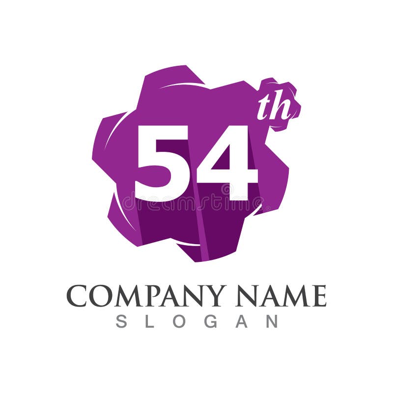 Number 54 of Anniversary Logo Template Design Stock Illustration ...