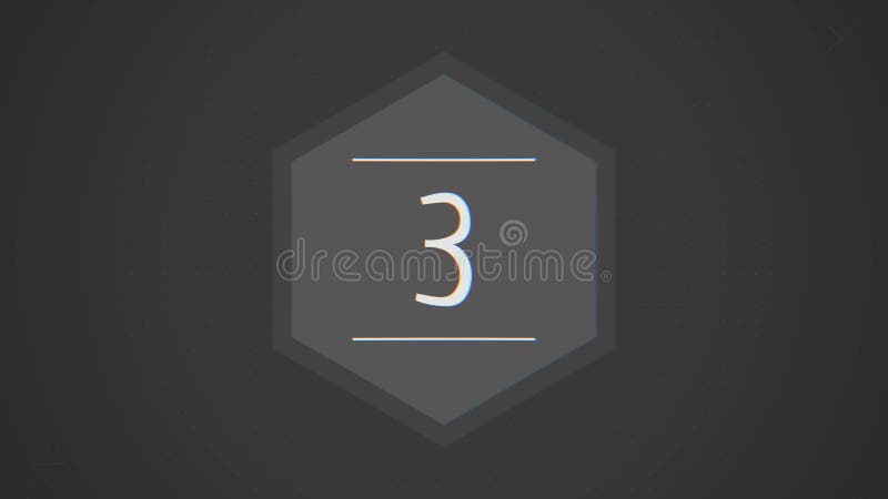 The Number 3 Appears Monochrome. Numbers Animation Stock Footage ...