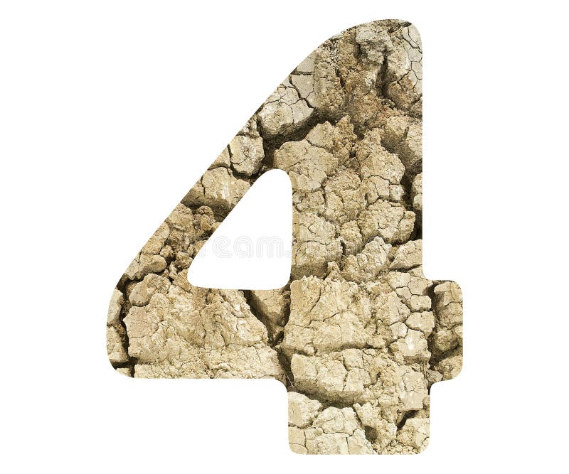 Number 4 - Aridity Land the Ground Cracks Stock Image - Image of ...
