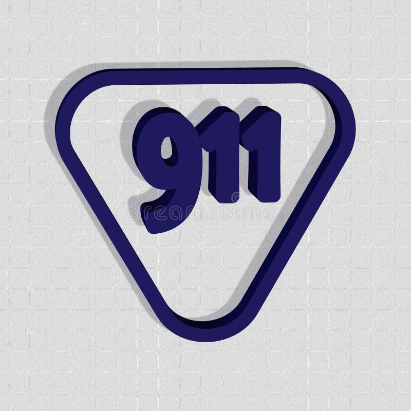 Number 911 As 3D Illustration, 3D Rendering, 3D Representation ...