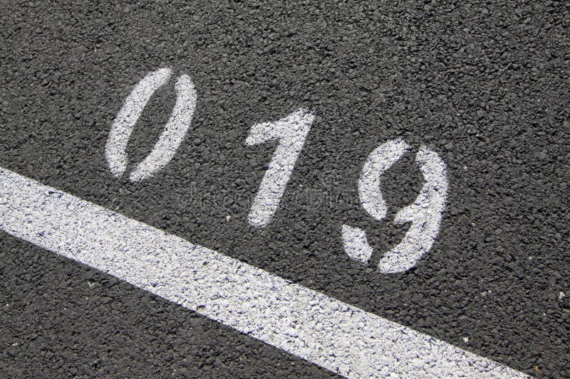 Number on Asphalt Pavement stock image. Image of particle - 364026393