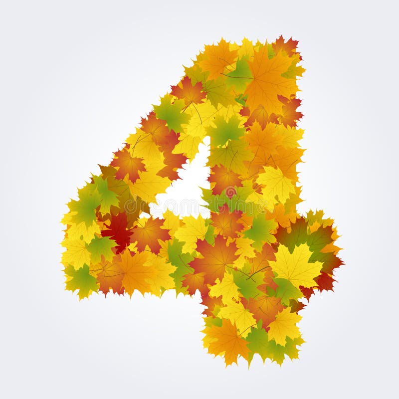 Number 1 of the Autumn Leaves Stock Vector - Illustration of ...