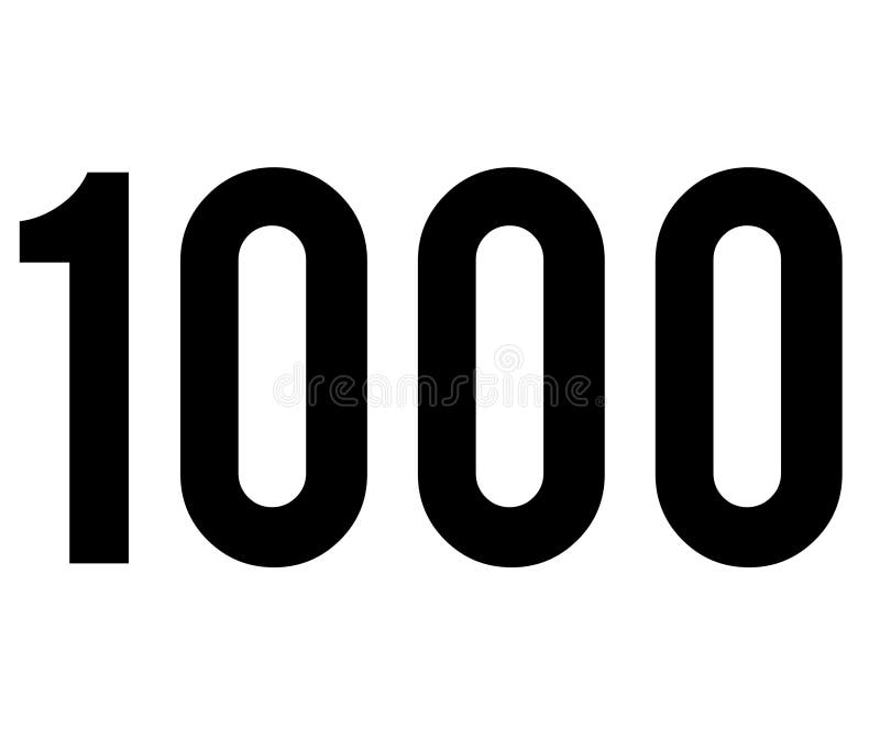 1000 Number Logo Symbol Illustration Design Stock Vector - Illustration ...