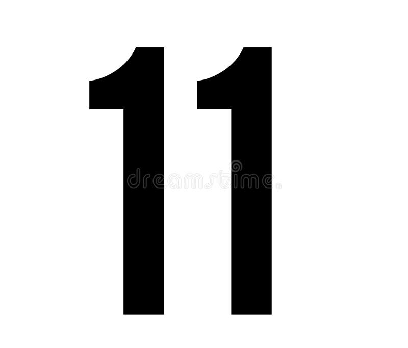 11 Number Font Stock Illustrations – 500 11 Number Font Stock ...