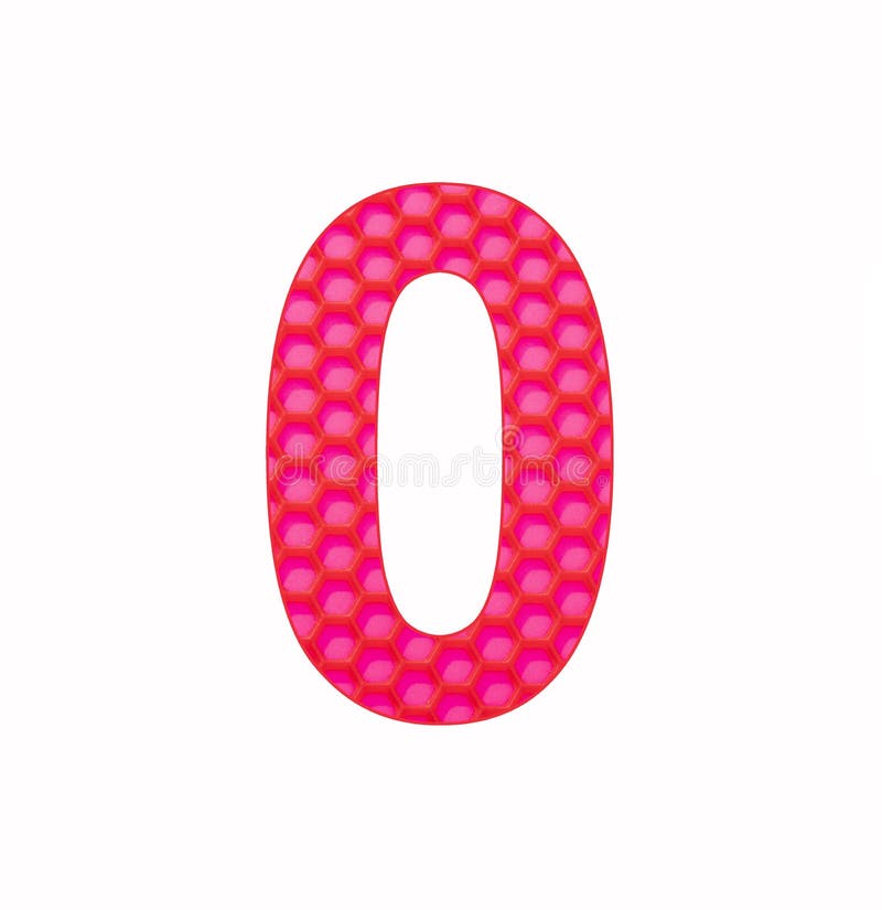 Number 0 on Background with Red Silicone Hexagonal Stock Illustration ...