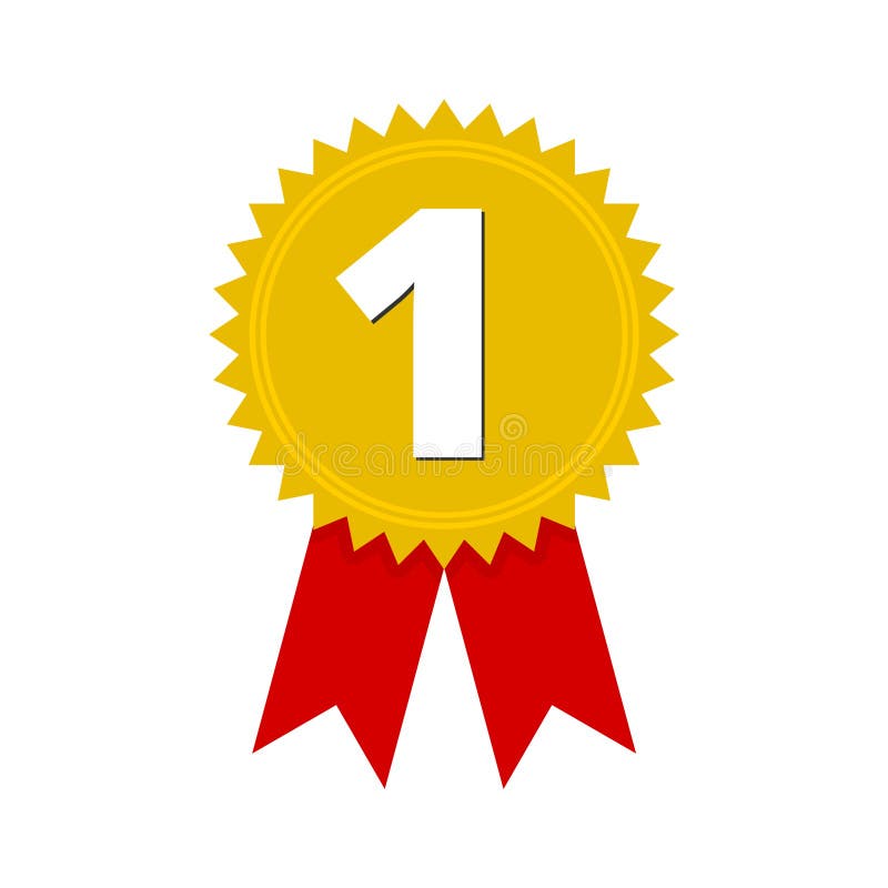 Number 1 Badge, Award Icon, Award Sign Stock Vector - Illustration of ...