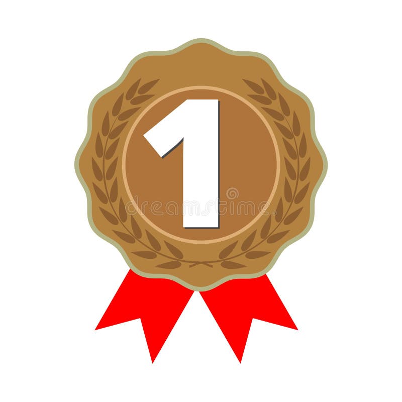 Number 1 Badge, Award Icon, Award Sign Stock Illustration ...