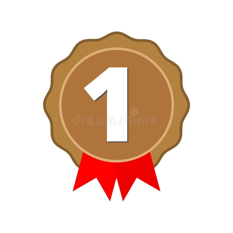 Number 1 Badge, Award Icon, Award Sign Stock Vector - Illustration of ...