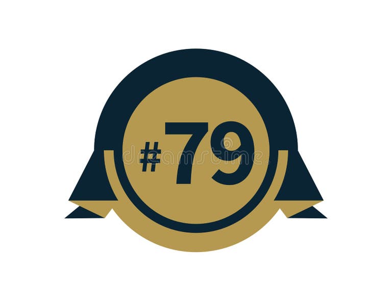 Number 79 or #79 Badge Design Stock Vector - Illustration of branding ...