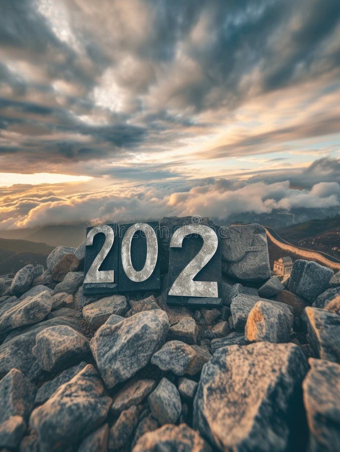 Number Balancing on a Pile of Rocks. Generative AI. Stock Photo - Image ...