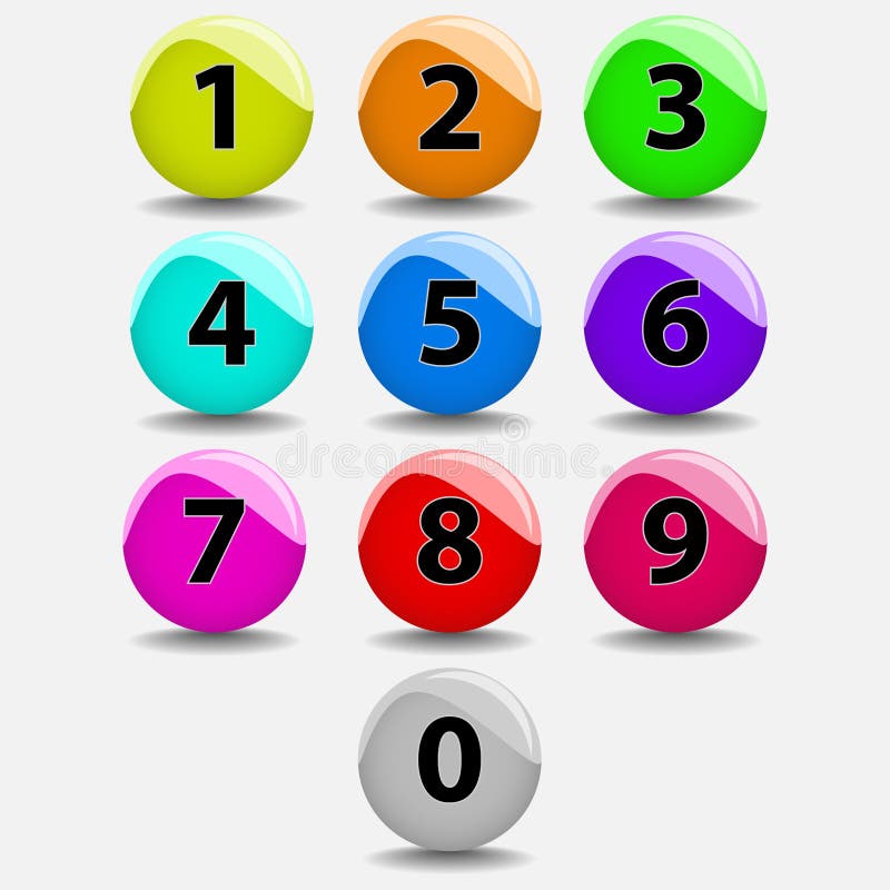 Number balls stock vector. Illustration of white, number - 26006594