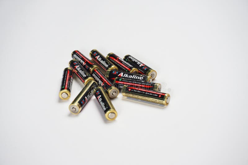 A number of batteries editorial image. Image of closeup - 183585100
