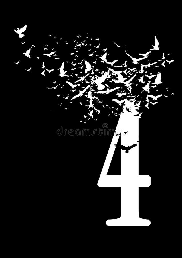Number 4 Birds Stock Illustrations – 27 Number 4 Birds Stock ...