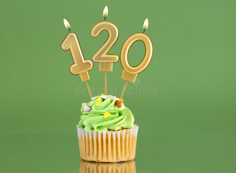 Cupcake with Number for Birthday or Anniversary Celebration Stock Photo ...