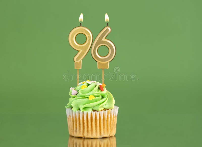 Cupcake with Number for Birthday or Anniversary Celebration Stock Photo ...