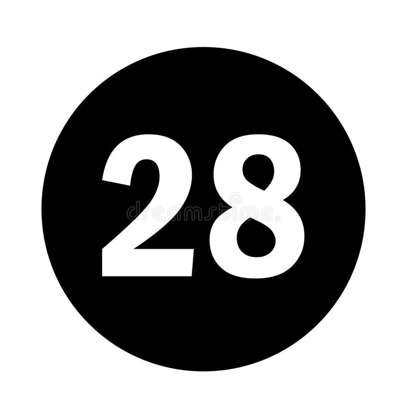 Number 28 Circle Stock Illustrations – 471 Number 28 Circle Stock ...