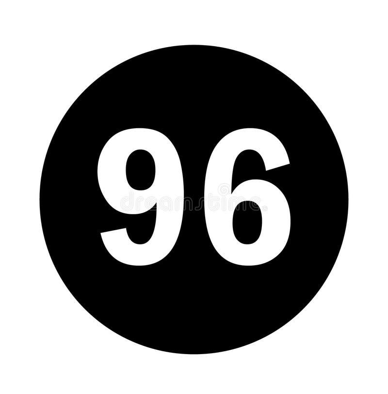 Number 16 Logo with Black Circle Background Stock Vector - Illustration ...