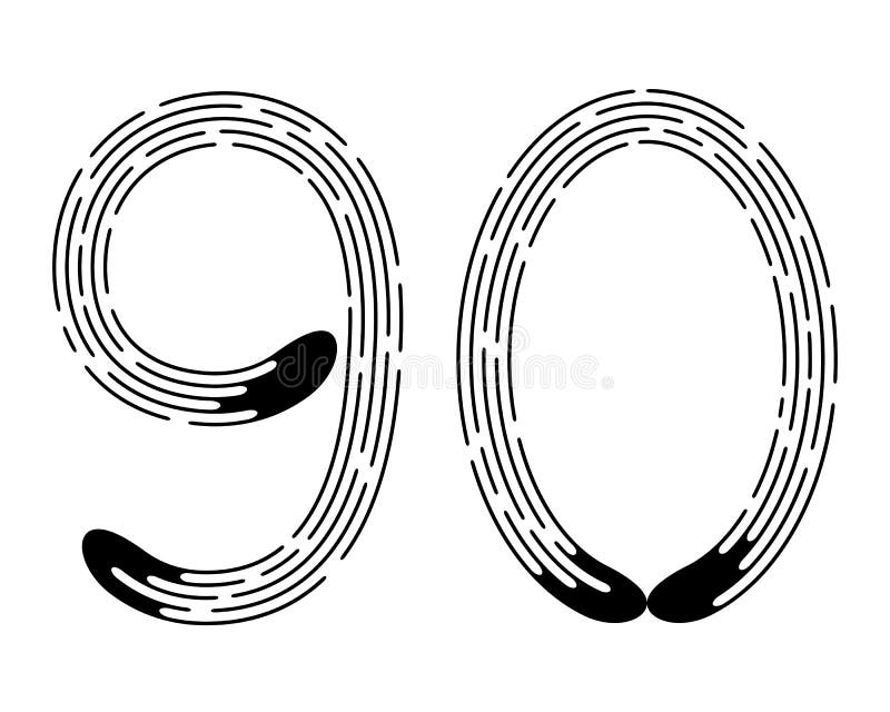 Numeral 90 Stock Illustrations – 221 Numeral 90 Stock Illustrations ...