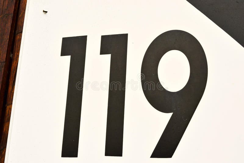 Number 119 stock photo. Image of figures, black, white - 40615370