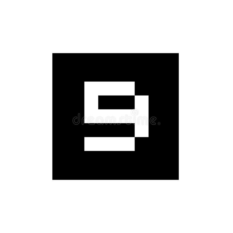 Number 9 on Black Square Shape, Technology Logo Design Concept, Network ...