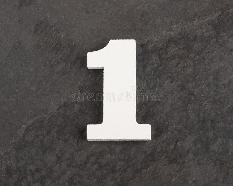 Number 1 - Blank Figure on Gray Background. Top View Stock Illustration ...
