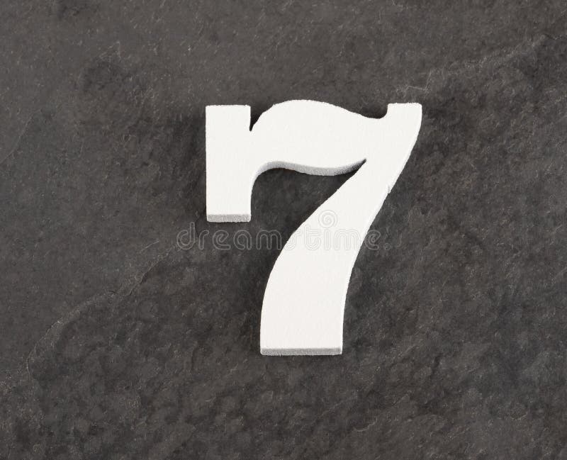 Number 7 - Blank Figure on Gray Background. Top View Stock Illustration ...