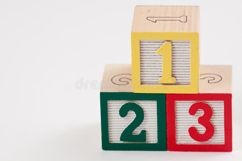 Number Blocks with White Space Stock Photo - Image of education, number ...