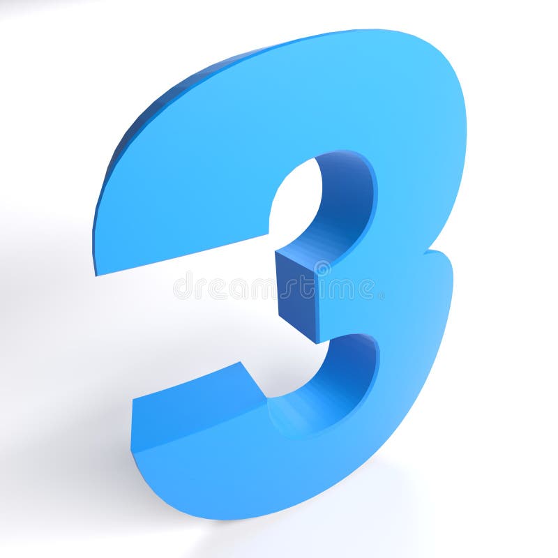 Number 2 Blue Circle Push Button - 3D Rendering Illustration Stock ...